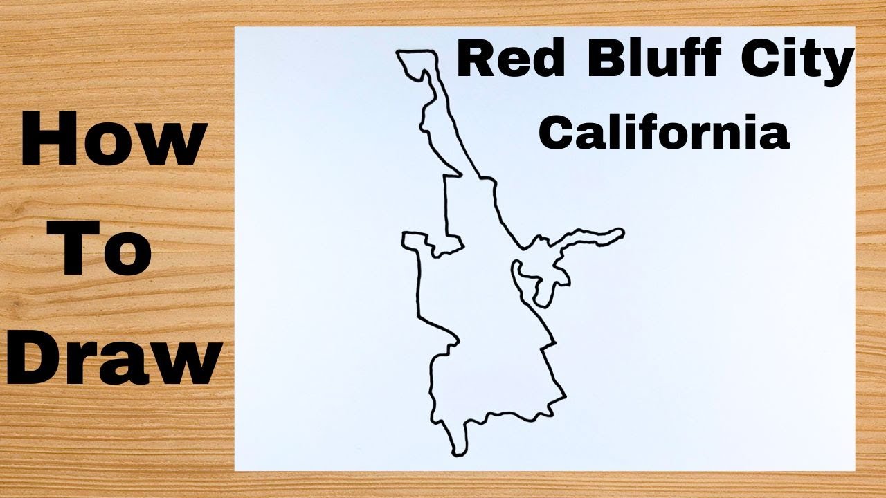 Drawing Red Bluff City Map - United States - YouTube