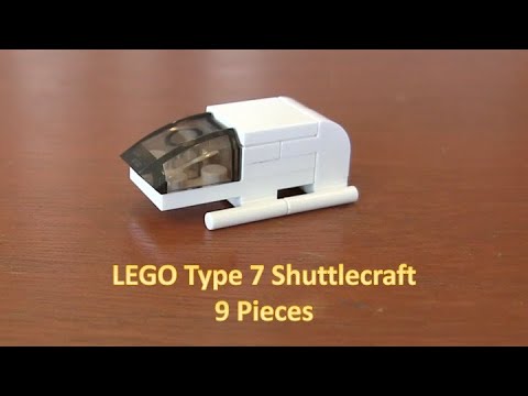 How To Build A Mini LEGO Star Trek Type 7 Shuttlecraft With 9 LEGO ...