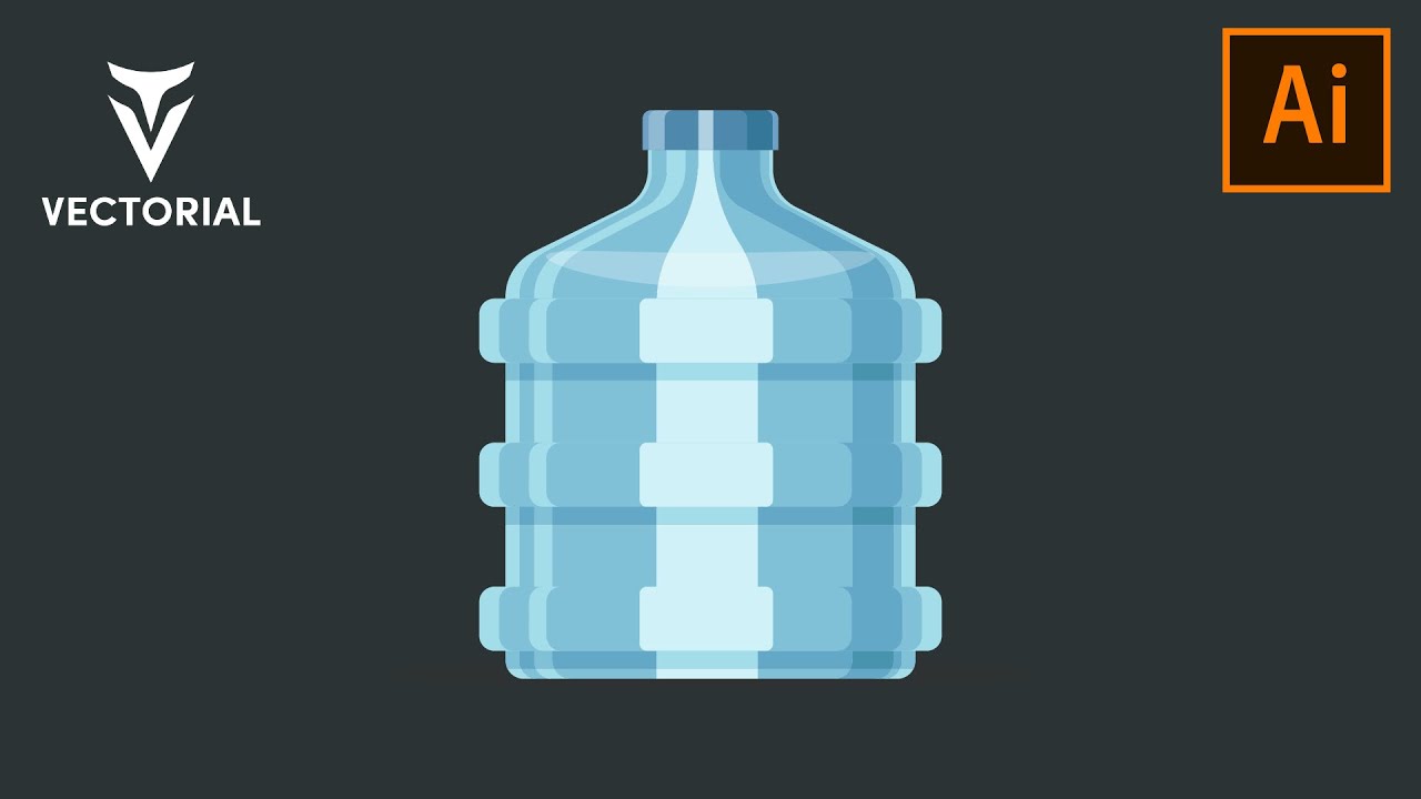 Water bottle tutorial in Adobe Illustrator 2020 - YouTube