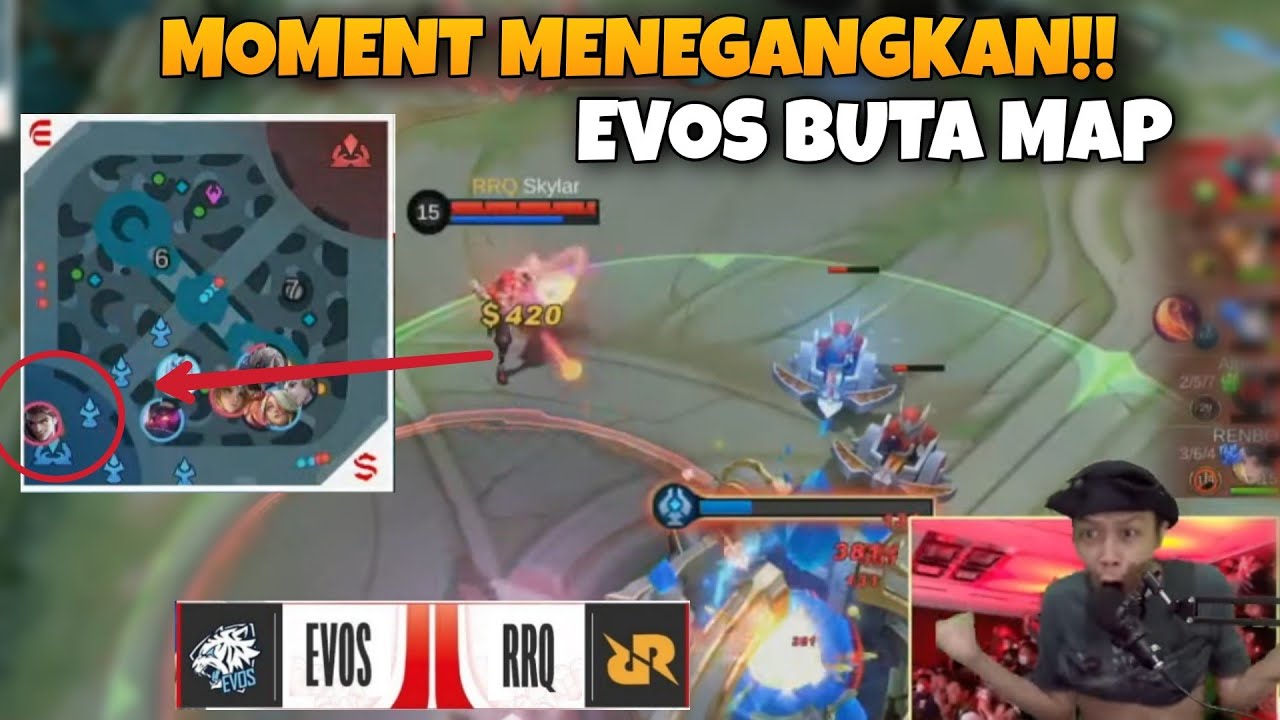 MOMENT EVOS BUTA MAP ! IS REAL EPIC COMEBACK | RRQ VS EVOS GAME 2 - YouTube