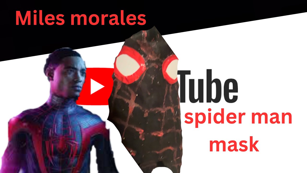 How I made a miles morales mask (you Can make your own as well) - YouTube