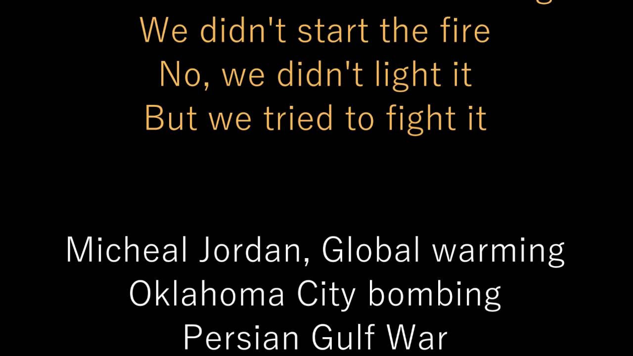 We didn't start the fire 1990's - 2000's - YouTube