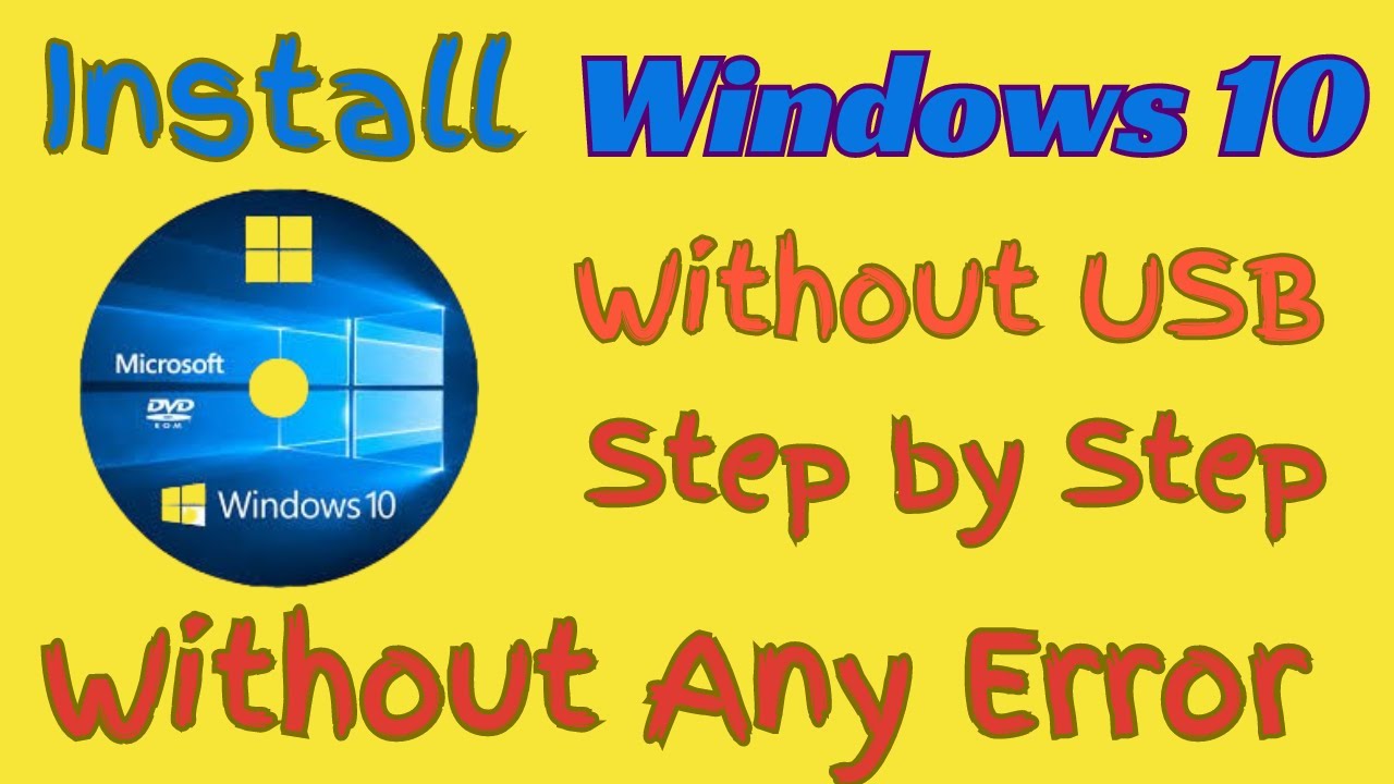 Bootable USB Not Required to Install Windows | How to Install Windows ...