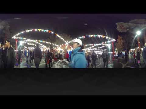 Fəvvarələr meydanı - Qış yarmarkası - 360 Video