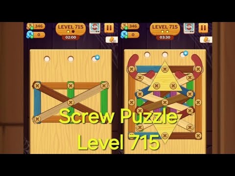 Screw Puzzle: Wood Nut & Bolt - Level 715 - YouTube
