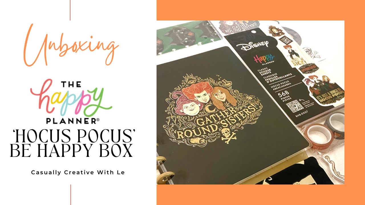 Happy Planner's Fall 2023 Hocus Pocus Be Happy Box Unboxing! - YouTube