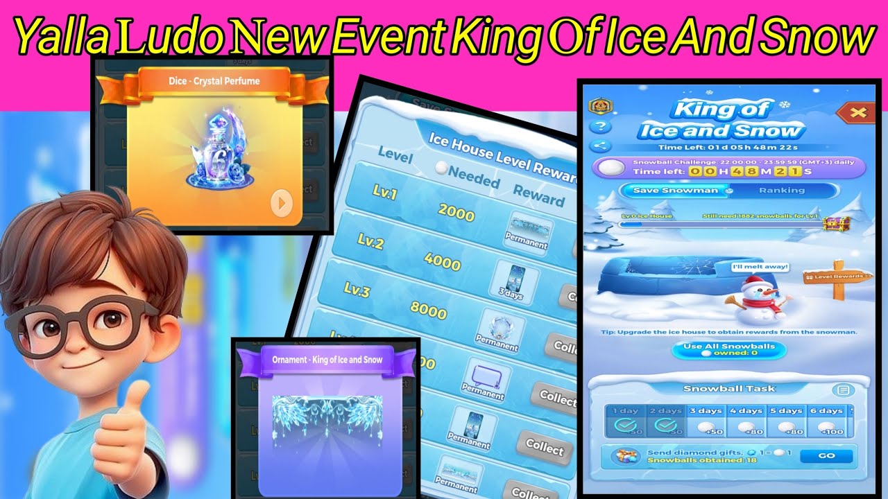 Yalla Ludo New Event King Of Ice And Snow || Yalla Ludo New Activity ...