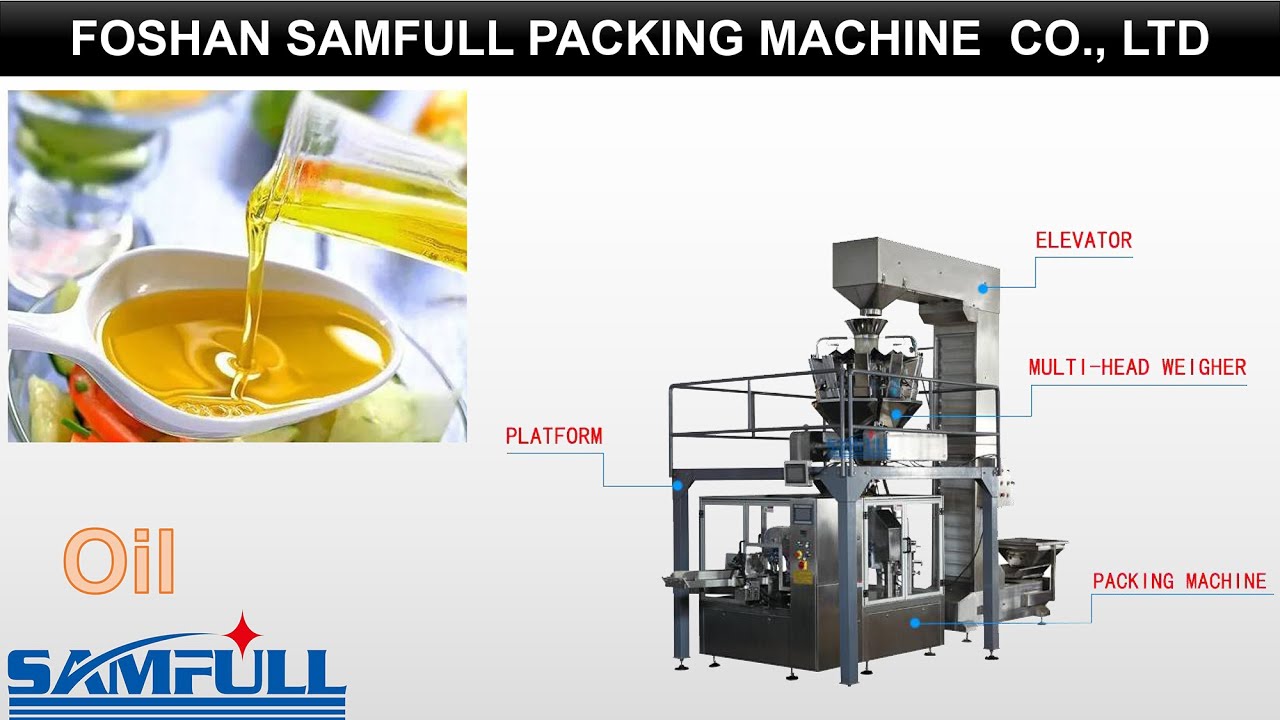Oil packing machine - YouTube