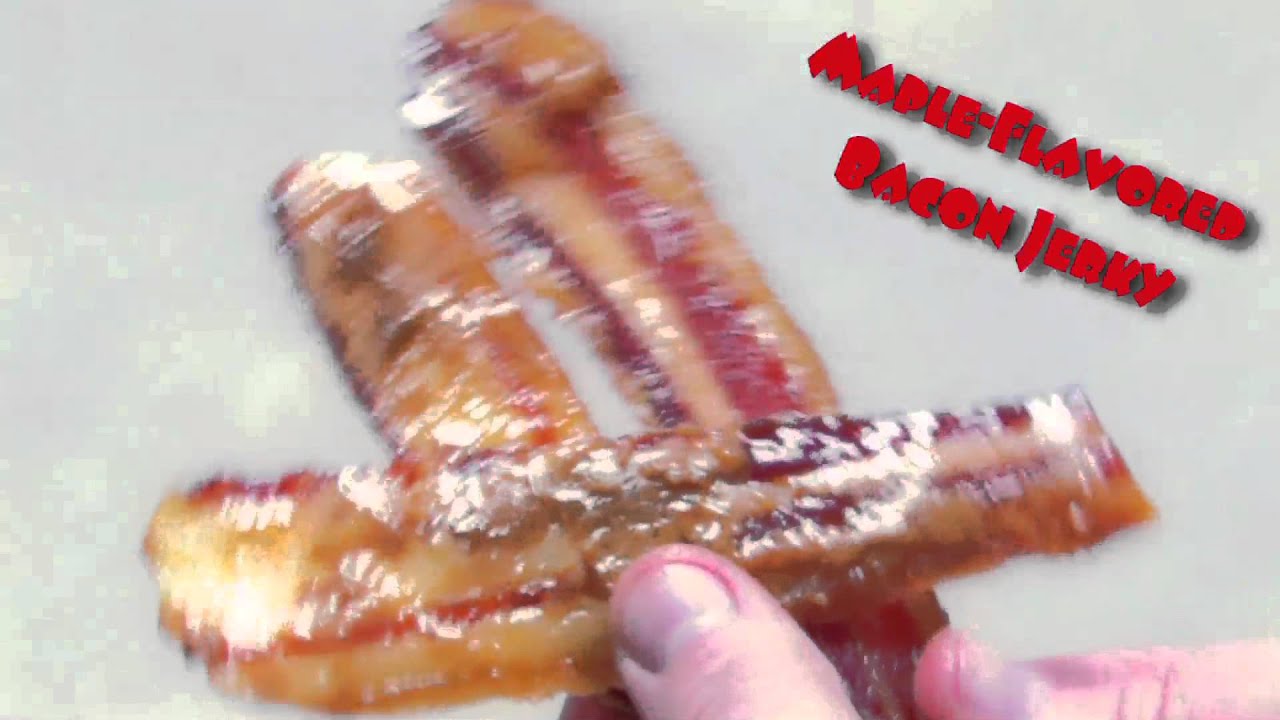 Maple-Flavored Bacon Jerky - Bacon on the Go! - YouTube