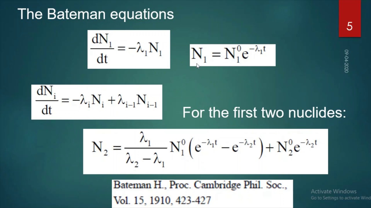 U and Th Decay series and secular equilibrium - YouTube
