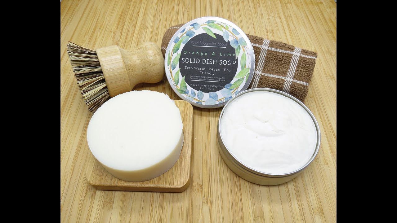 Using Solid Dish Soap with a Dish Cloth - YouTube