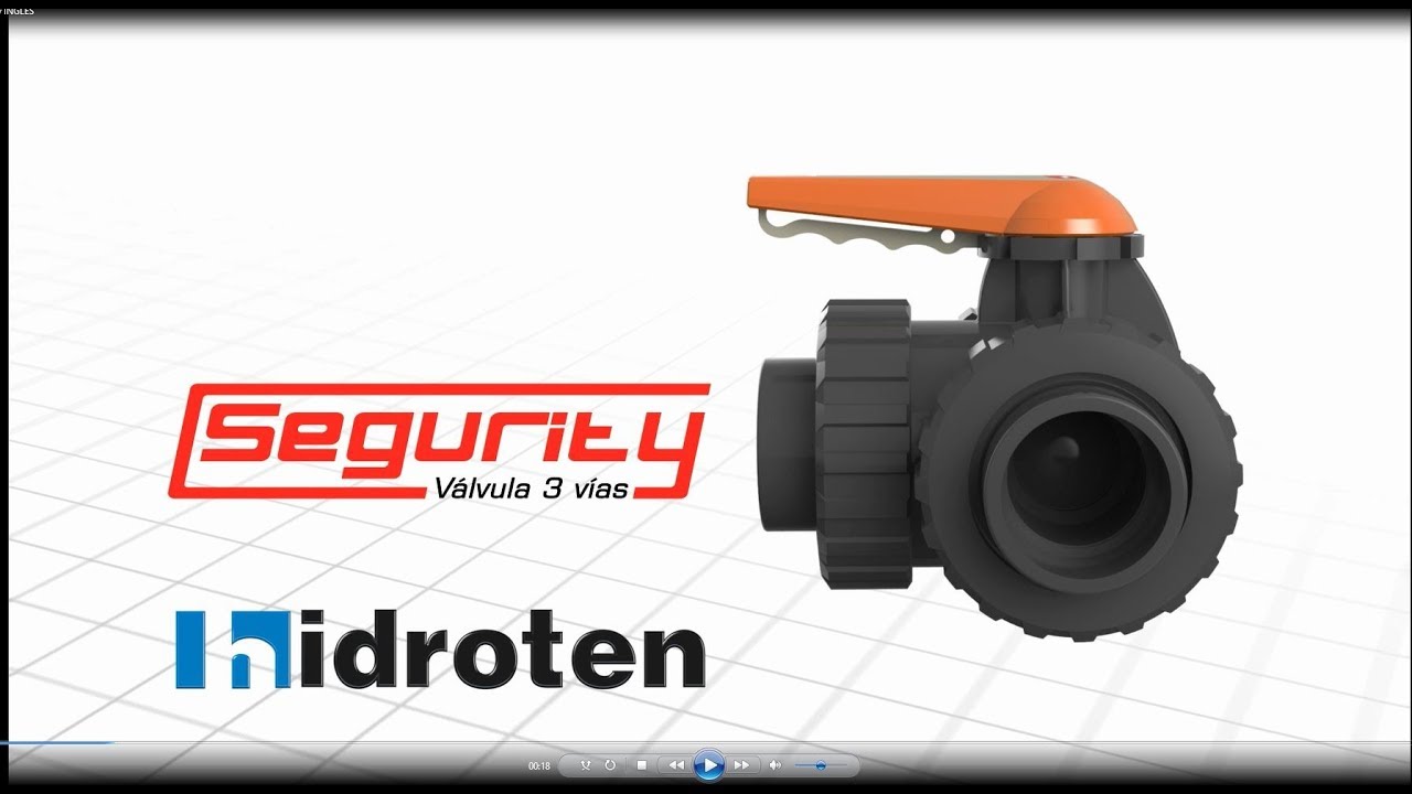 3-way ball valve "Segurity" Hidroten - YouTube