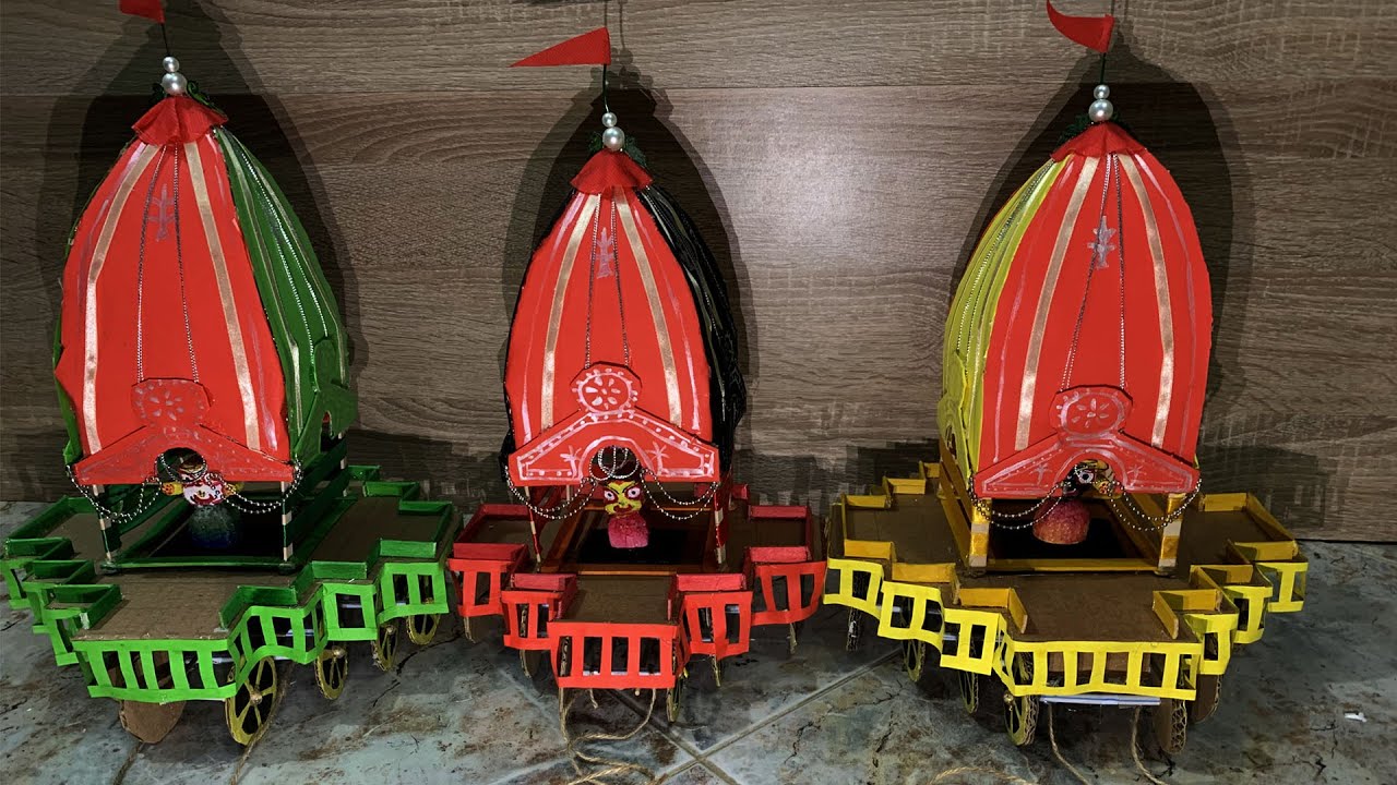 Rath yatra|| How to make Rath at home|| ଜୟ ଜଗନ୍ନାଥ 🙏🏻 || Rath making ...