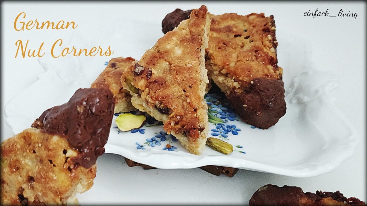 German Nut Corners| Nut Bars | Eggless | 1-2-3 Mürbeteig | Nussecken ...