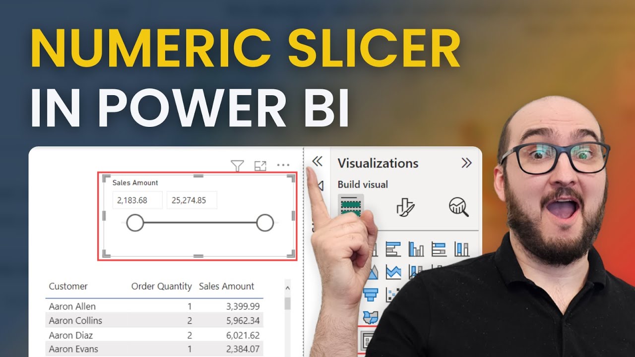 Create a Numeric or Date Range Slicer in Power BI - YouTube
