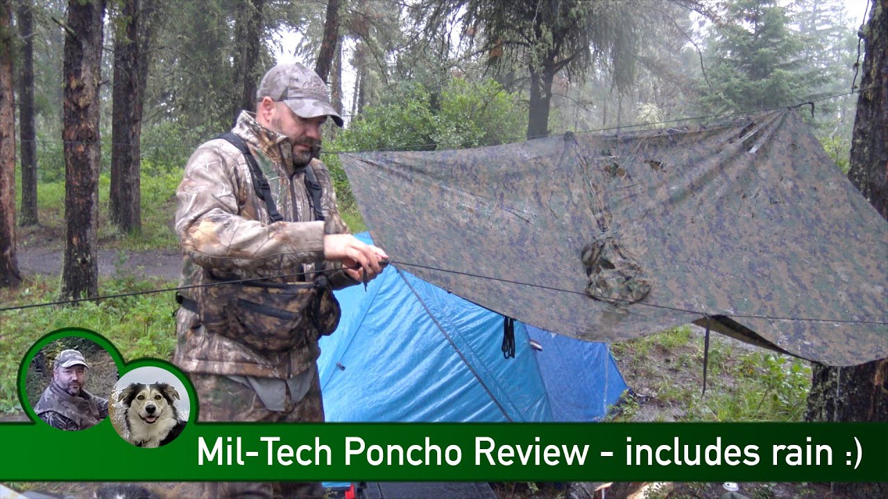 Mil-Tech Poncho Review - includes rain 🌧️☔️ - YouTube