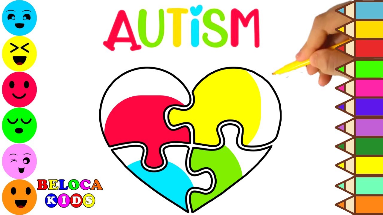 how to draw autism symbol / cara menggambar simbol autisme / cómo ...