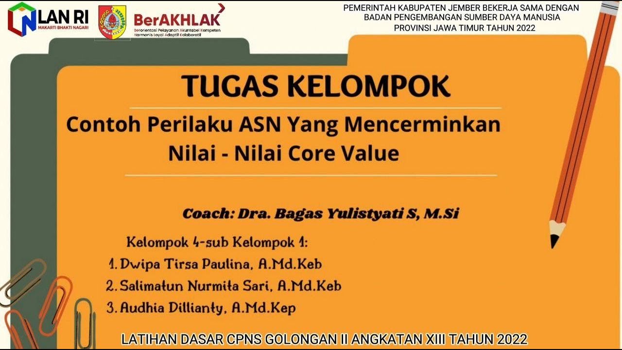 Contoh Perilaku ASN yang Mencerminkan Nilai-Nilai Core Value BerAKHLAK ...