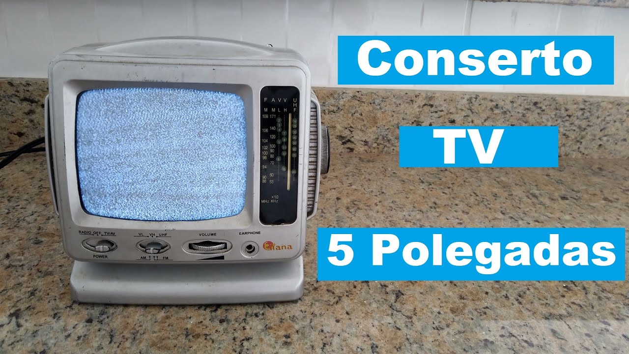 Conserto TV Preto e Branco de 5 Polegadas com Vertical Fechando ...
