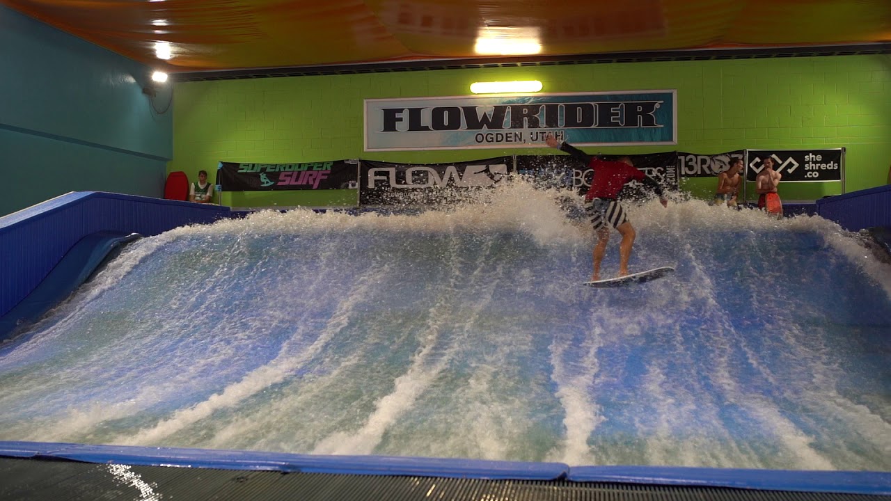 Mens standup on the FlowRider FLOW Tour at Salomon Center Ogden Utah ...