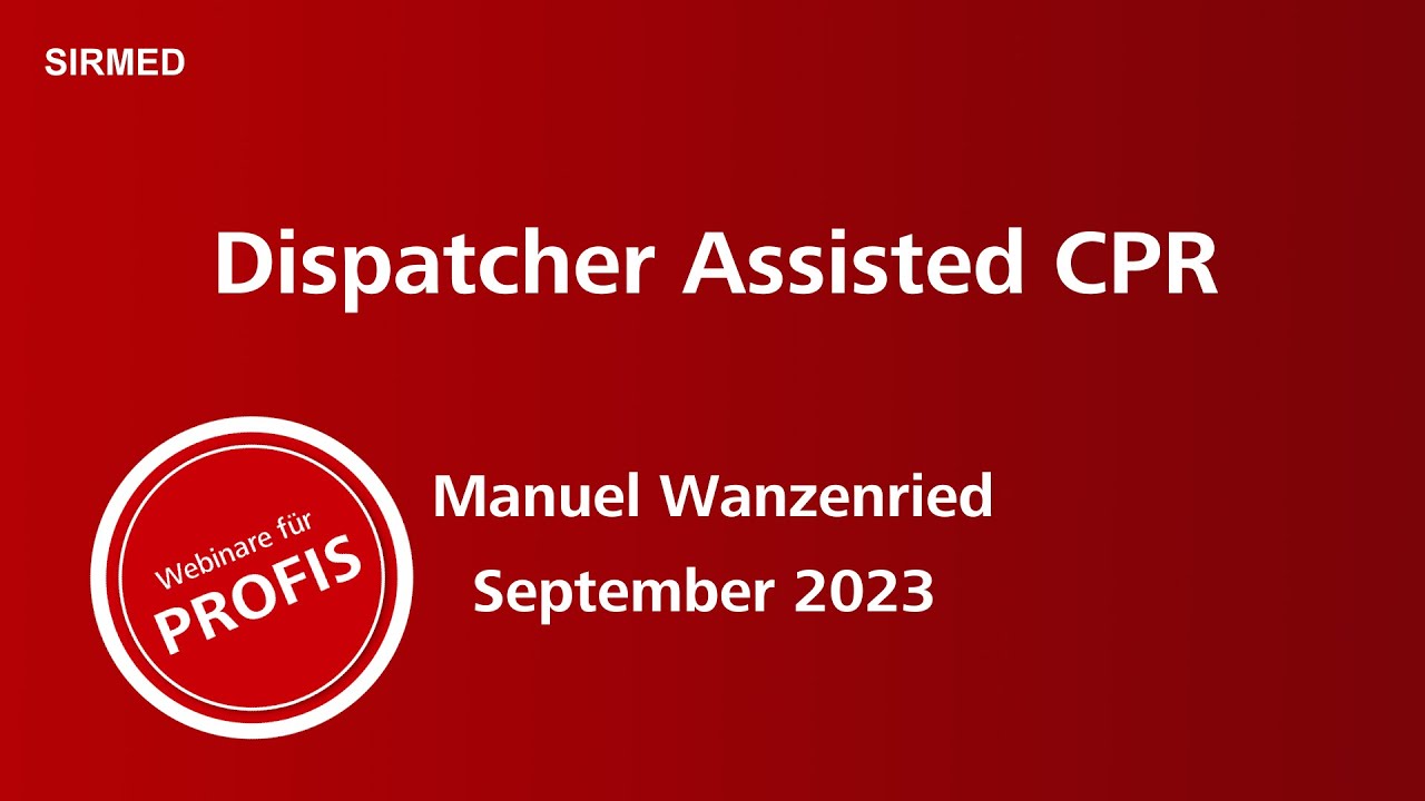 Webinar - Dispatcher Assisted CPR - YouTube