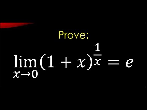 Limit(1+x)^(1/x)=e as x approaches zero |Mad Teacher - YouTube