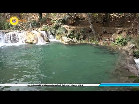 Kızıl Sonbaharda Gürleyik Su Kaynakları Ve Şelale Çağlayanları Mihalıççık 4K UHD