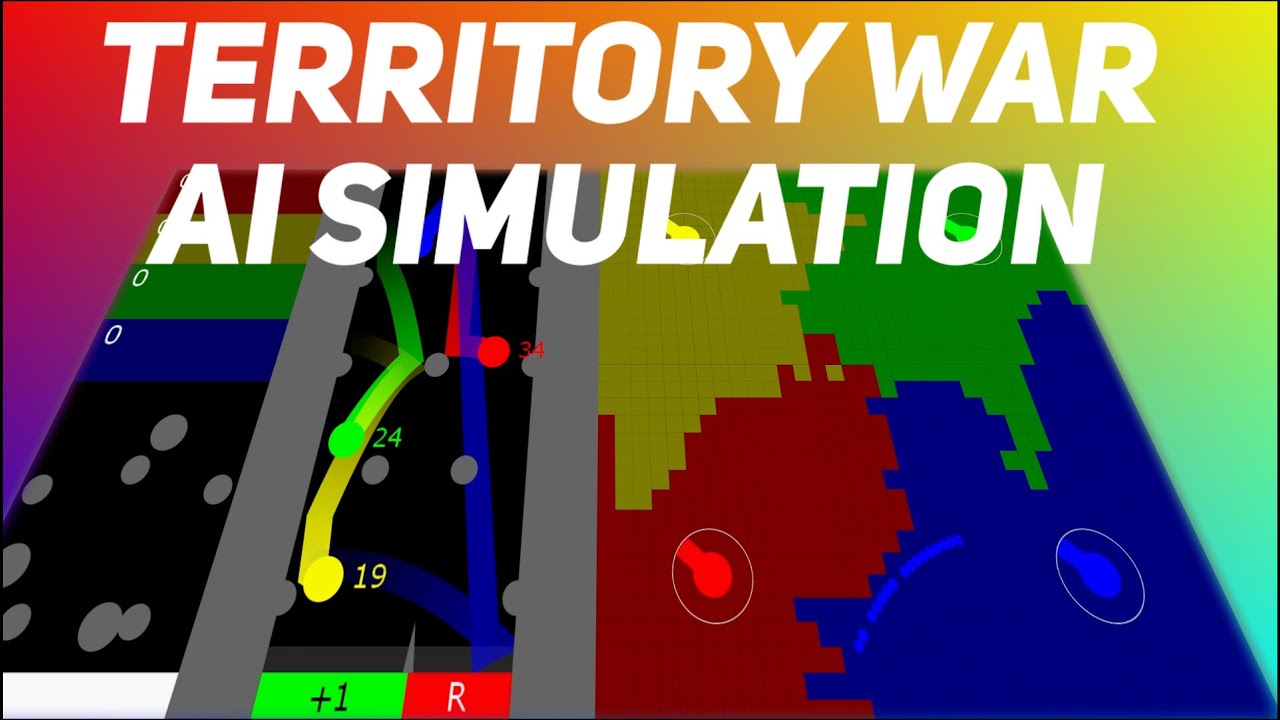 Territory war simulation | Multiply or Release | AI simulation | Marble ...