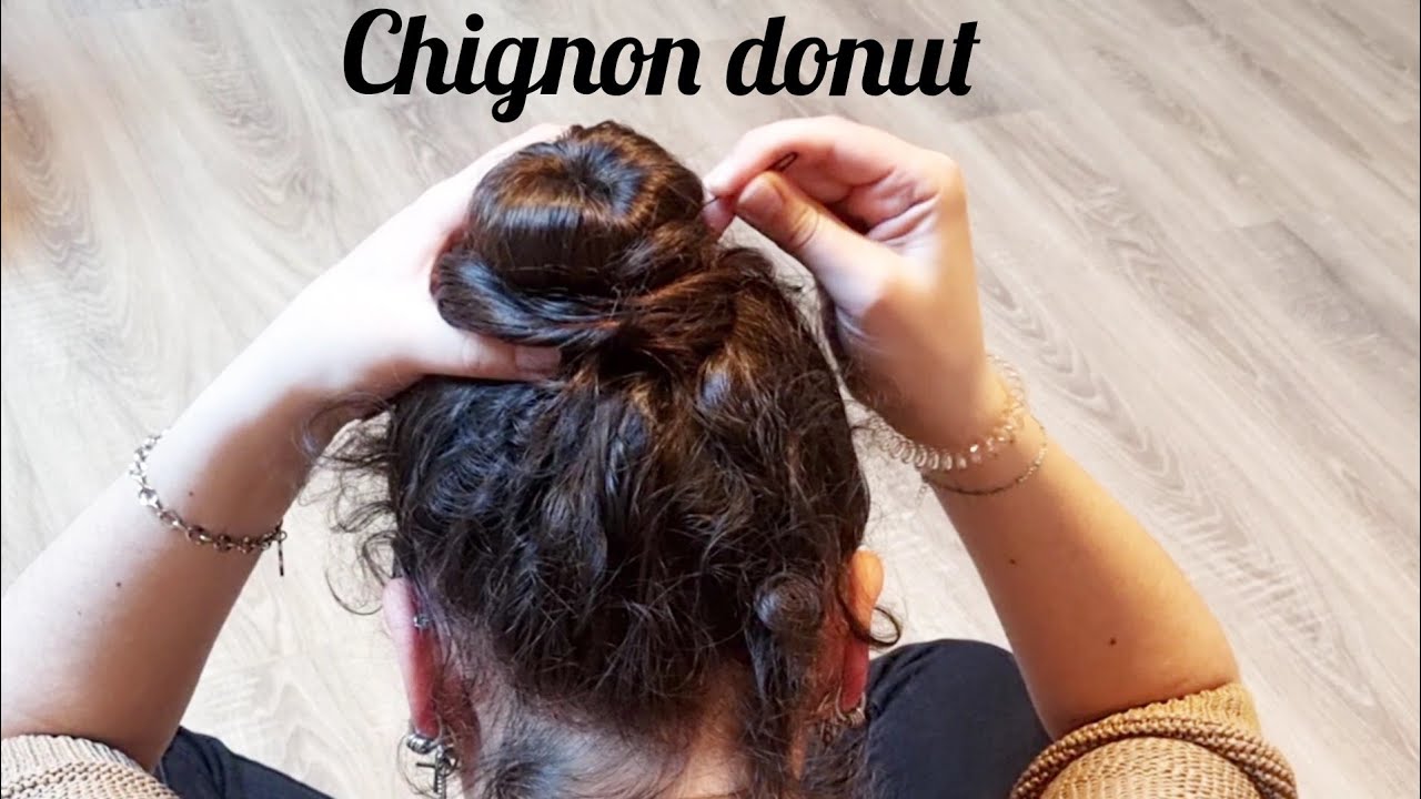 Tuto chignon avec donut - YouTube
