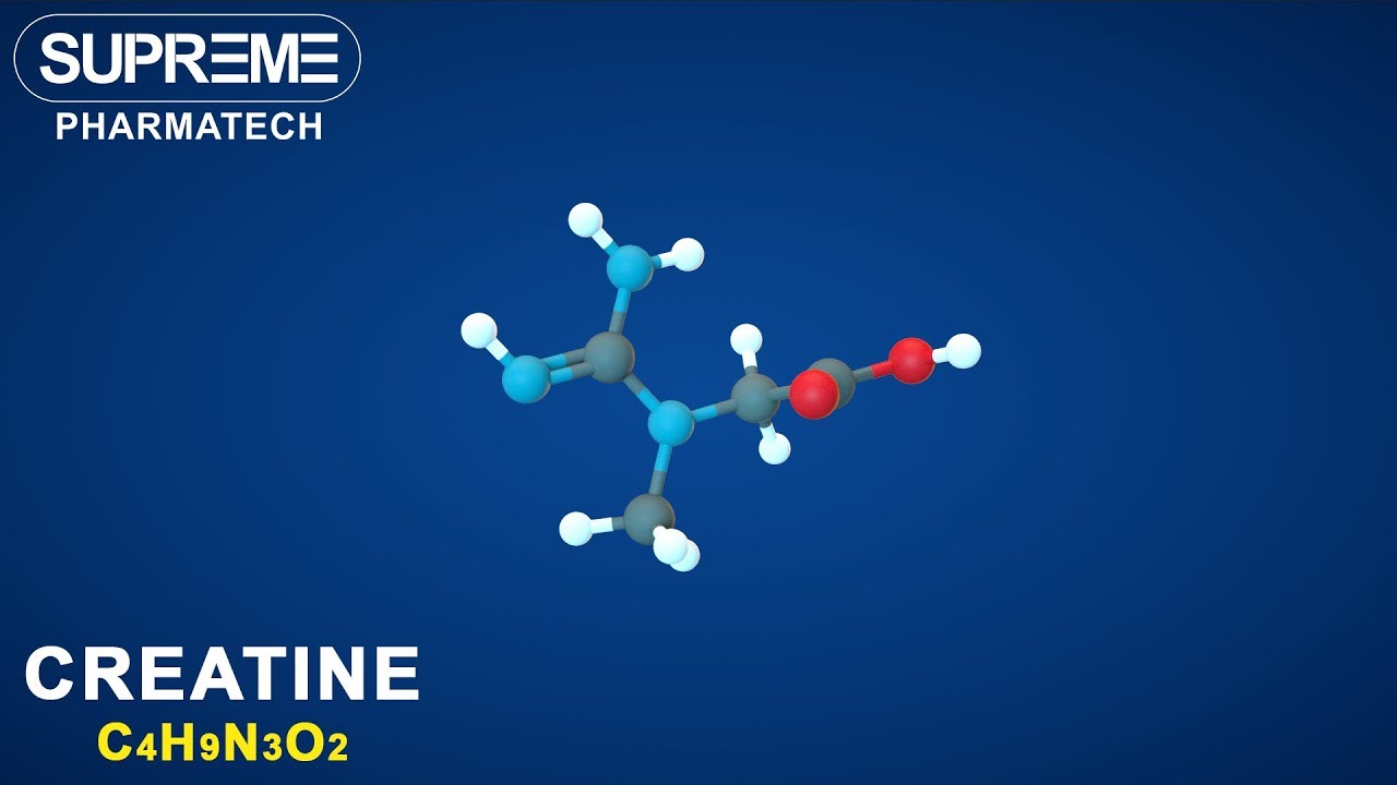 Creatine | C4H9N3O2 | 3D molecule - YouTube