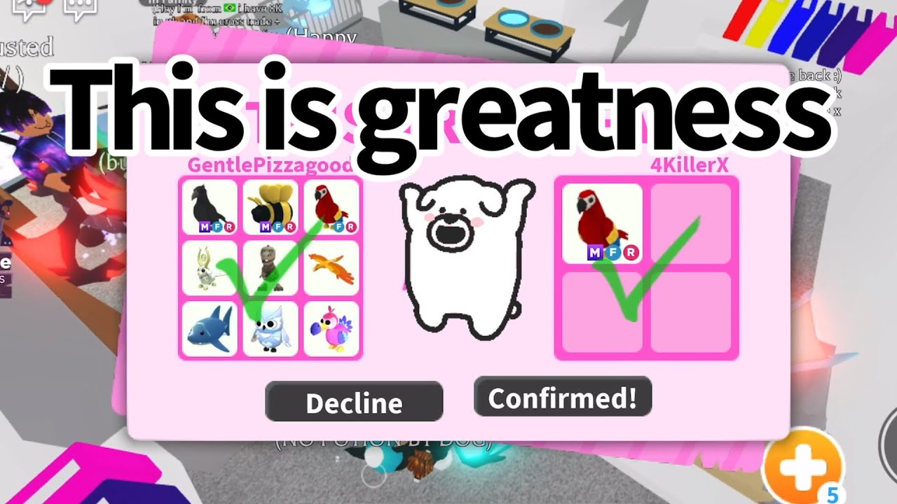 The craziest thing happened I got a mega parrot in Roblox adopt me ...