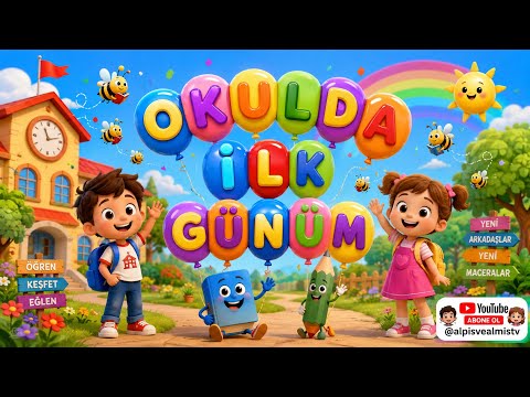 OKULDA İLK GÜNÜM | Dijital Pano ve Çocuk Şarkısı