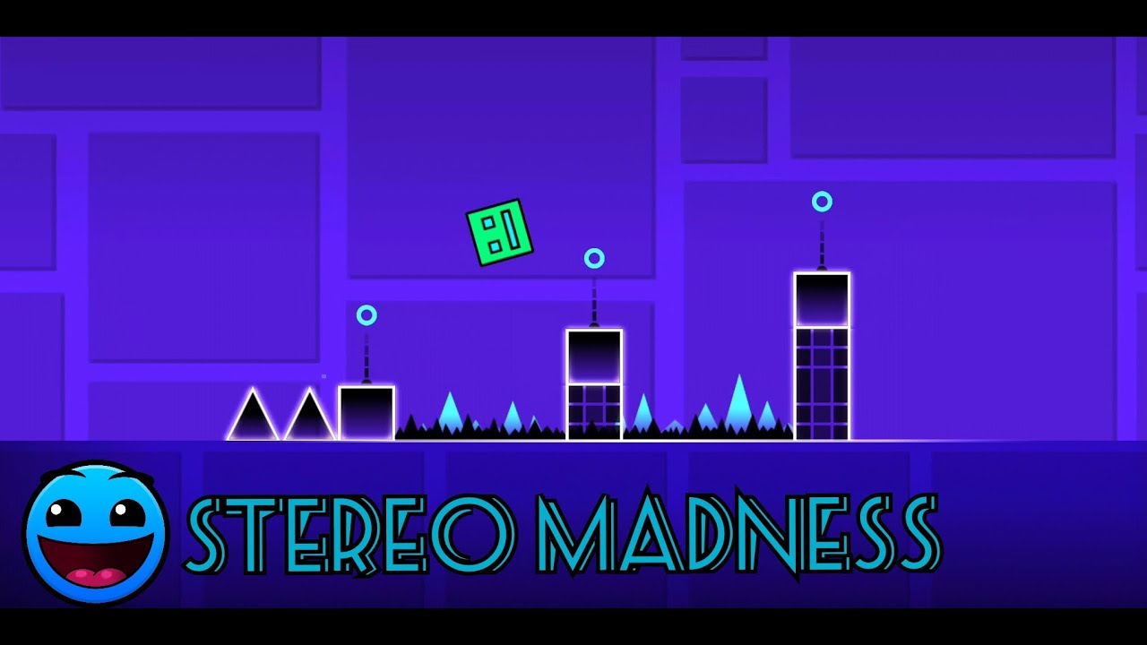 Geometry Dash - Stereo Madness (Level 1) 100% [All Coins 🪙] - YouTube