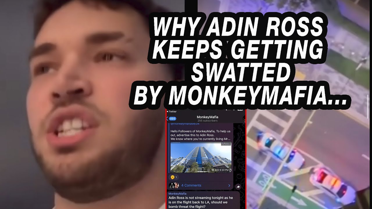 Why ADIN ROSS keeps getting SWATTED by MONKEYMAFIA ??? - YouTube