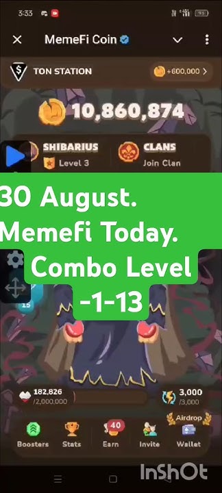 MemeFi Daily Combo for all level || 30 August 2024 MemeFi Secret Tap Combo to earn 4,000,000 ...