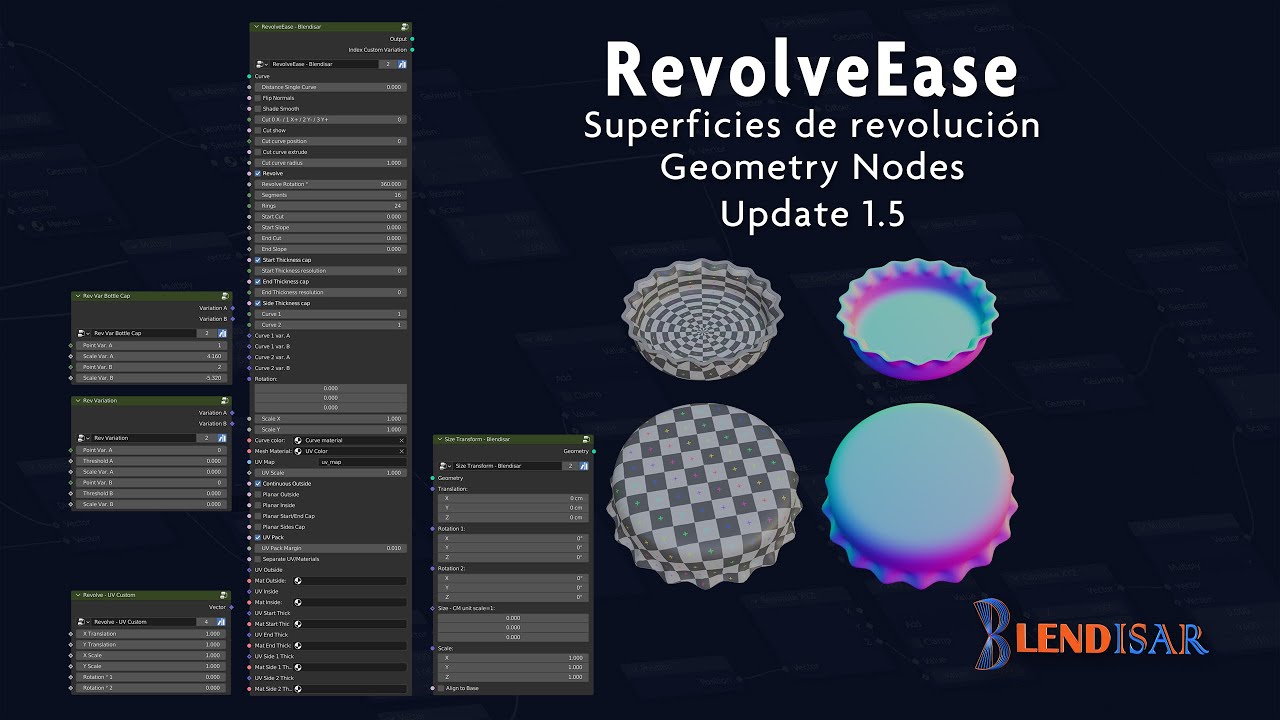 RevolveEase Update - Tutorial - Geometry Nodes - YouTube