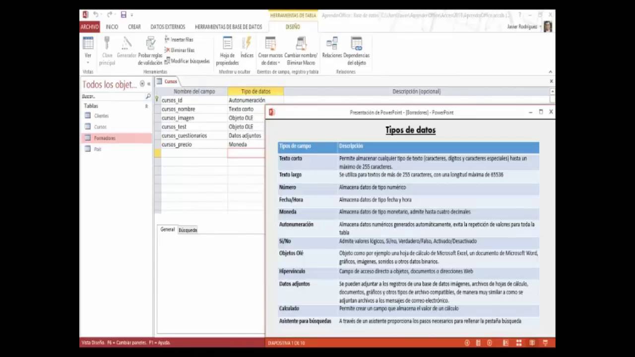 10-Access-Tipos de datos - YouTube