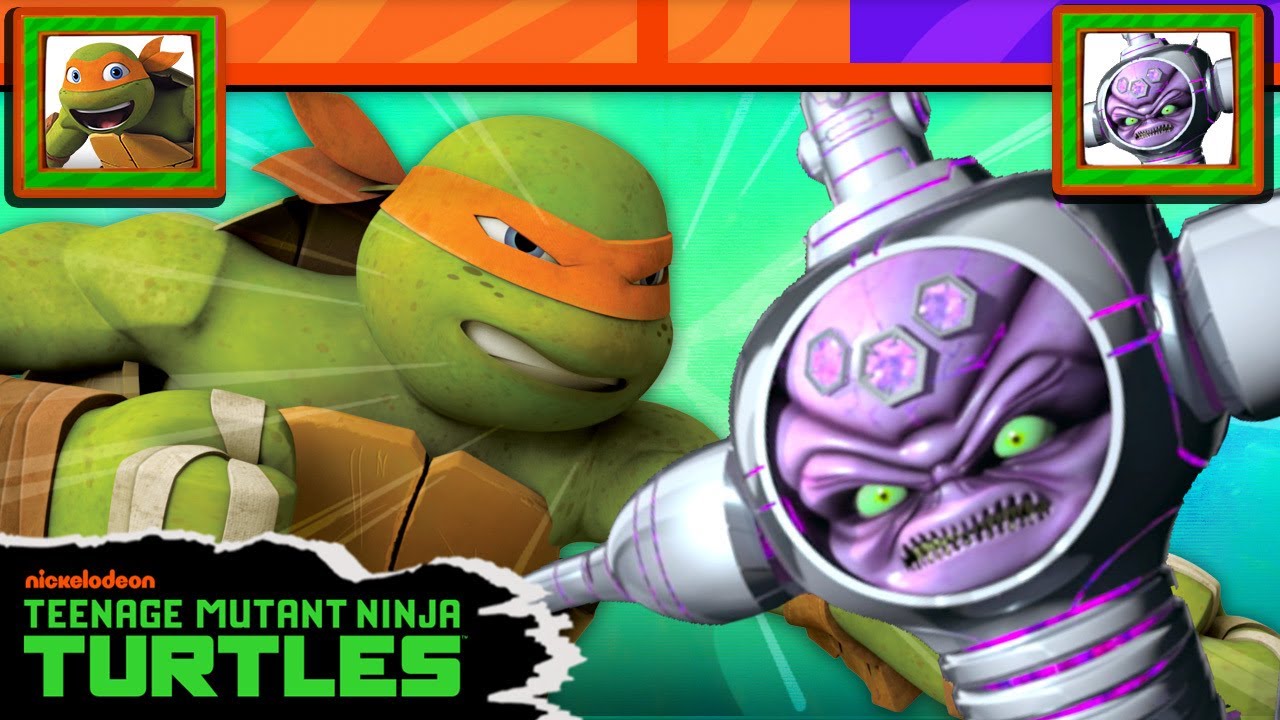 TMNT Fight Scenes WITH HEALTHBARS 🎮 | vs. Kraang, Metalhead, + More ...