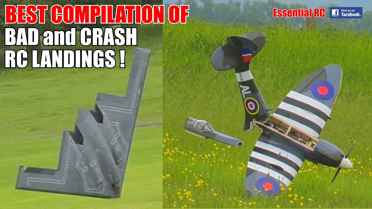 BEST COMPILATION of BAD (and CRASH) RC LANDINGS #1 - YouTube