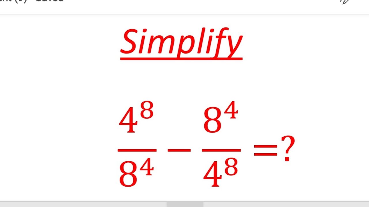 Nice exponent math simplification problem | @Scholars Pathshala - YouTube