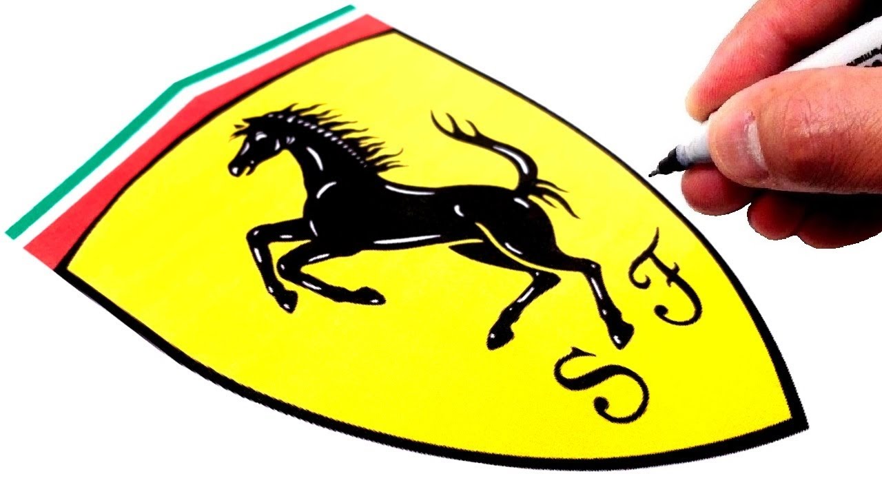 Drawing Exotic Supercar Famous Logos - Simple Easy Art - YouTube