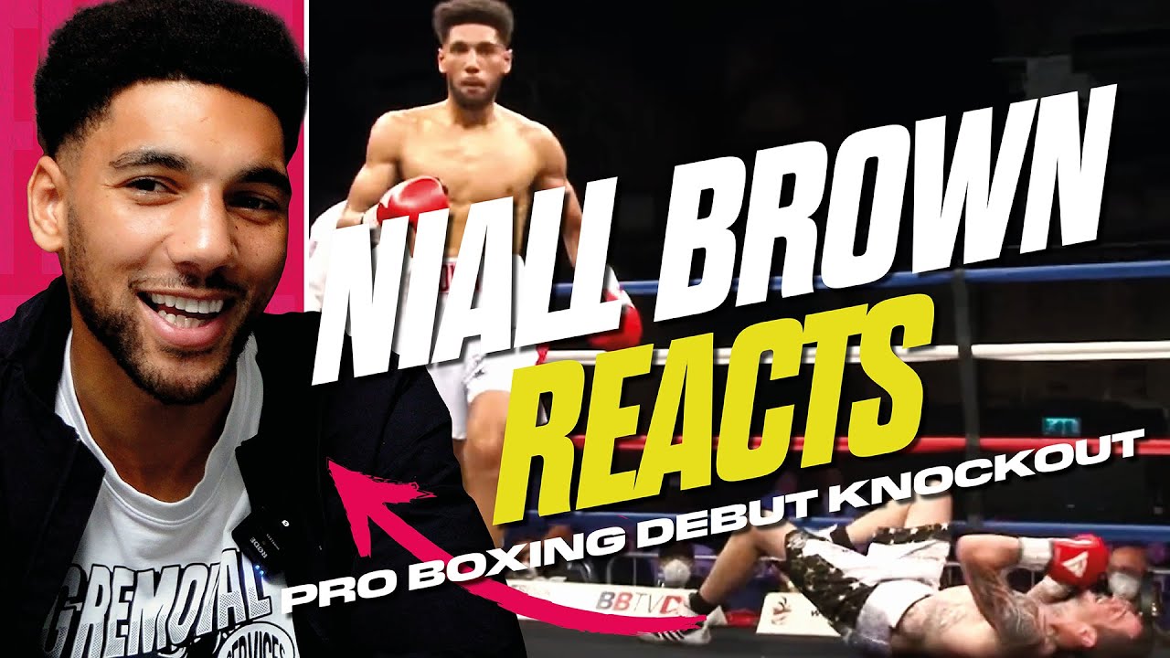 Niall Brown reacts to his Professional Boxing KO Debut! - YouTube