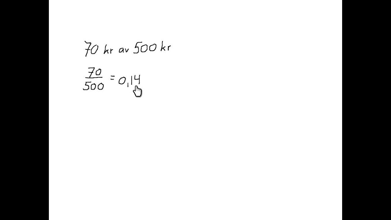 Å finne prosenten - YouTube
