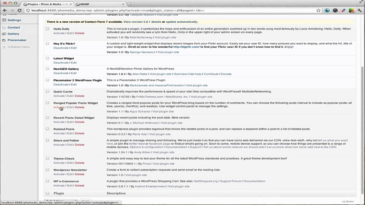 Activating the phomedia wp-e-commerce theme - YouTube