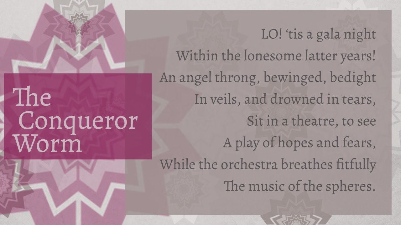 The Conqueror Worm by Edgar Allan Poe - YouTube