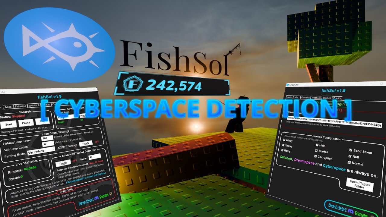 The BEST Fishing Macro In Sols RNG [CYBERSPACE DETECTION] | FishSol v1 ...