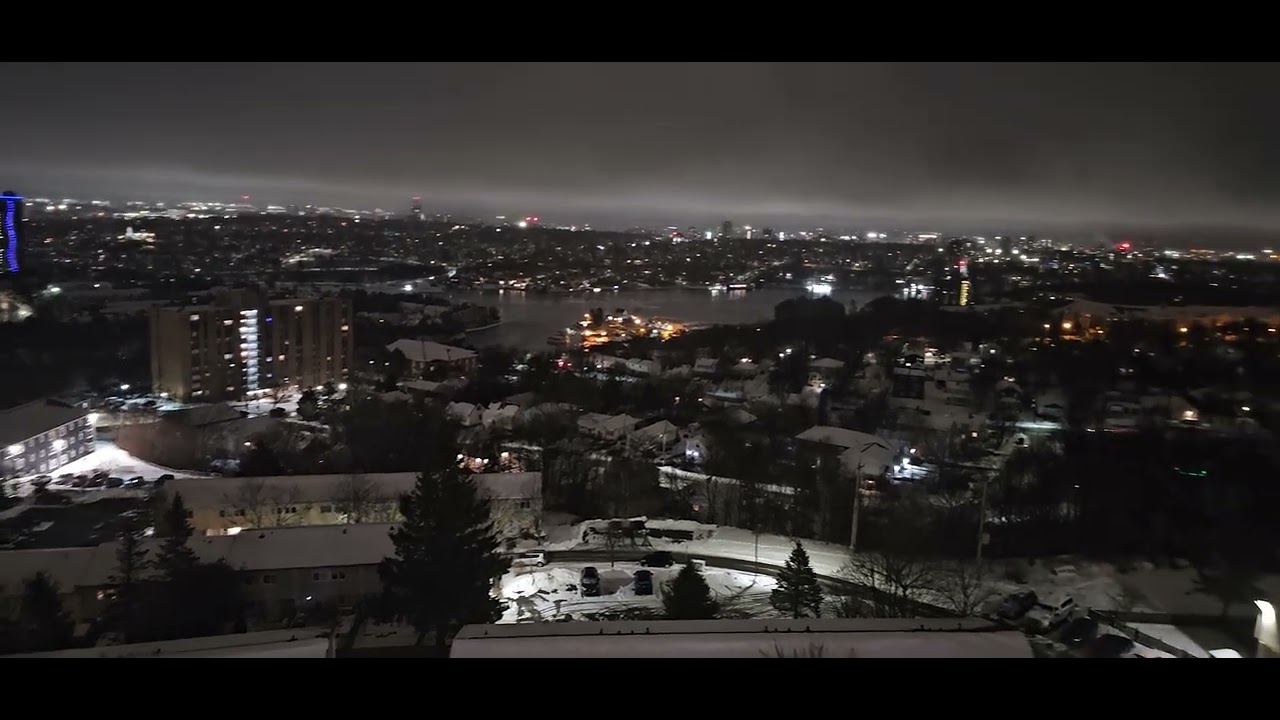 Beautiful Halifax Night View after snow ️ - YouTube