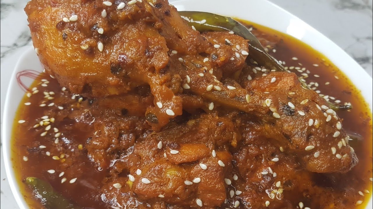 winter special garlic chicken with till😋esi chicken recipe jo aapne ...