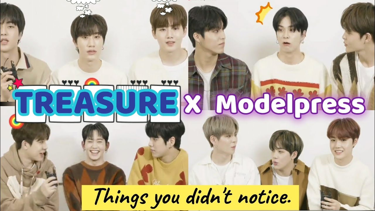 Things you didn't notice : TREASURE X Modelpress interview. - YouTube