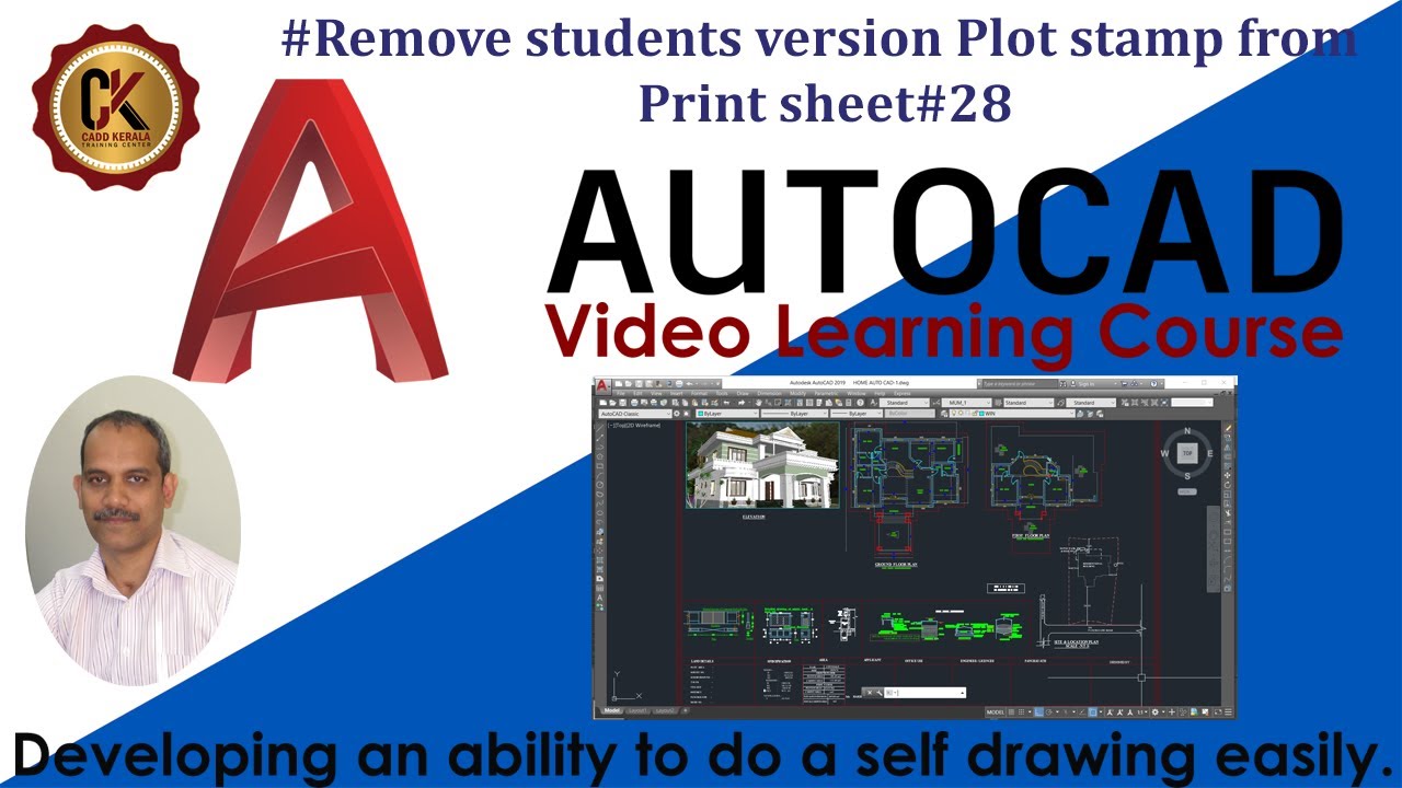 28#Remove Students version plot stamp text from Print Sheet # DXF File ...
